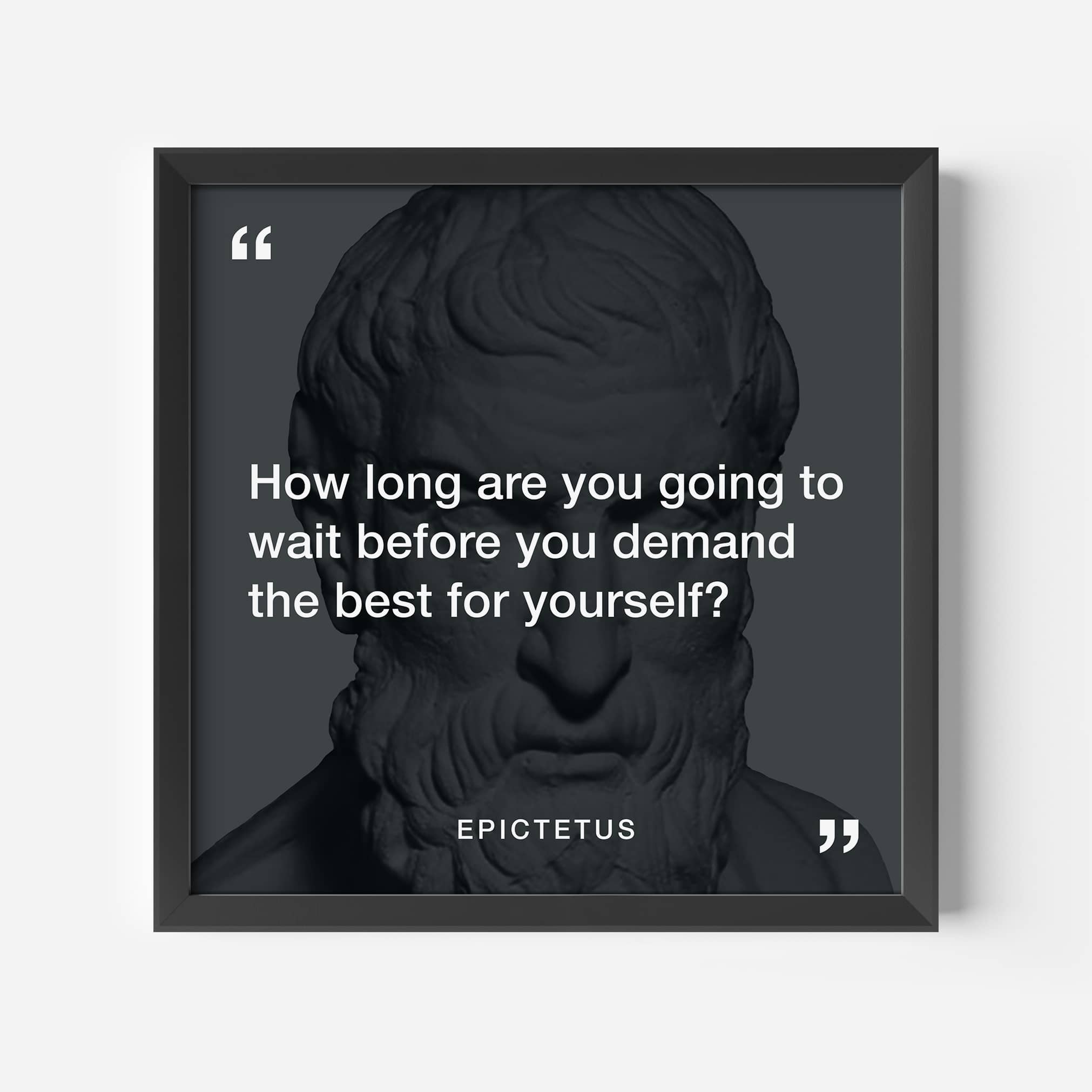Stoic Reflections - Epictetus Framed Quote Print