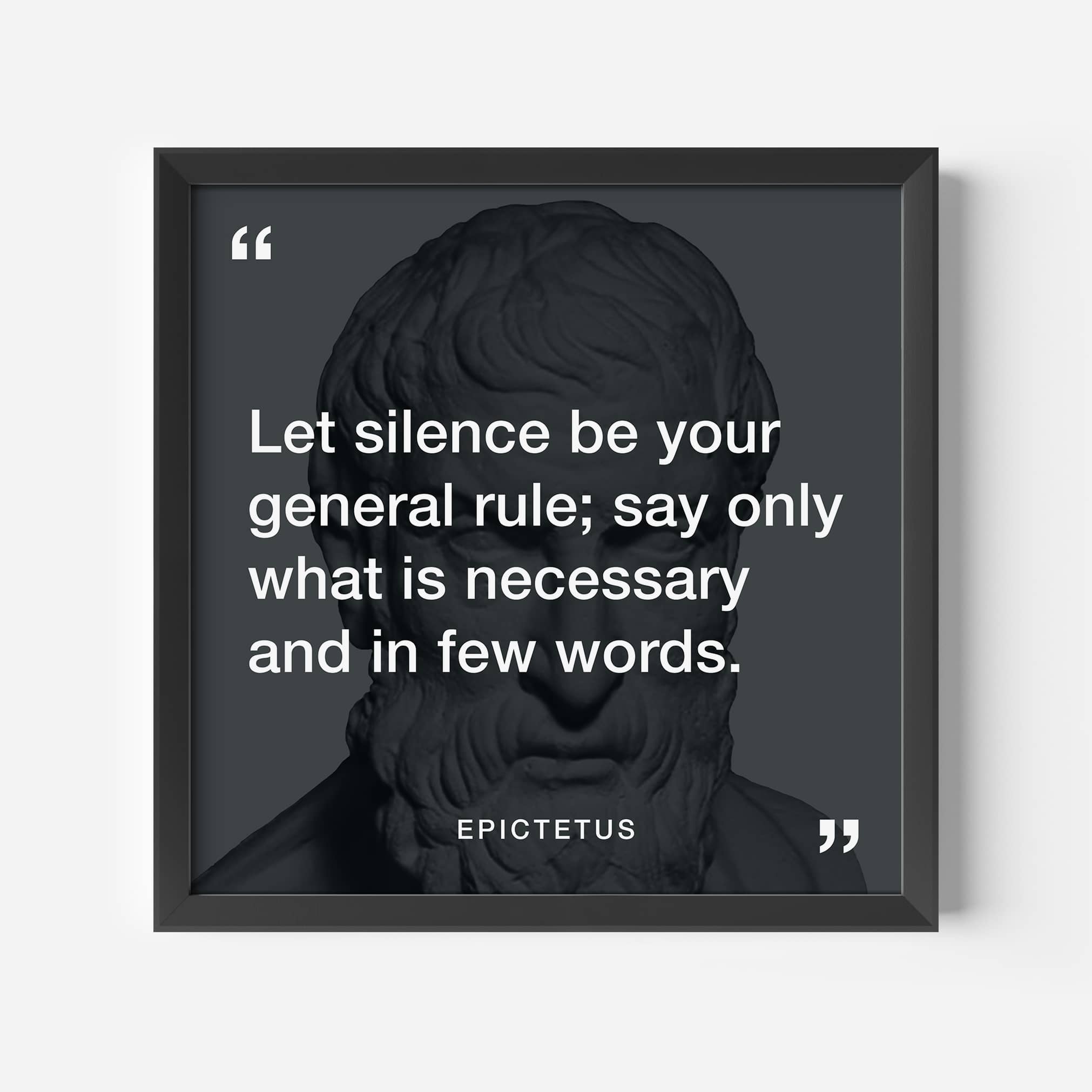 Stoic Reflections - Epictetus Framed Quote Print