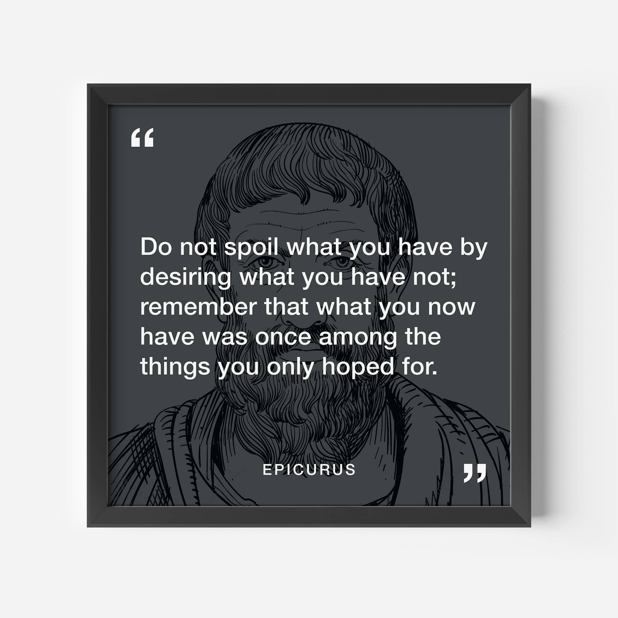 Stoic Reflections - Epicurus Framed Quote Print
