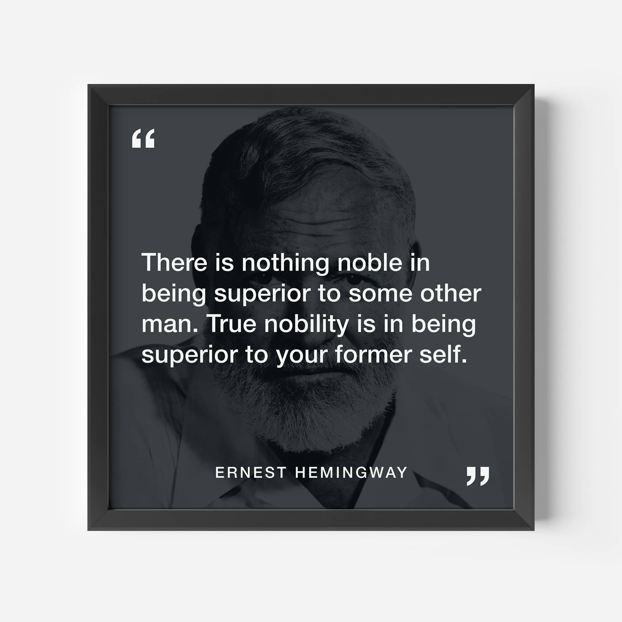 Stoic Reflections - Ernest Hemingway Framed Quote Print